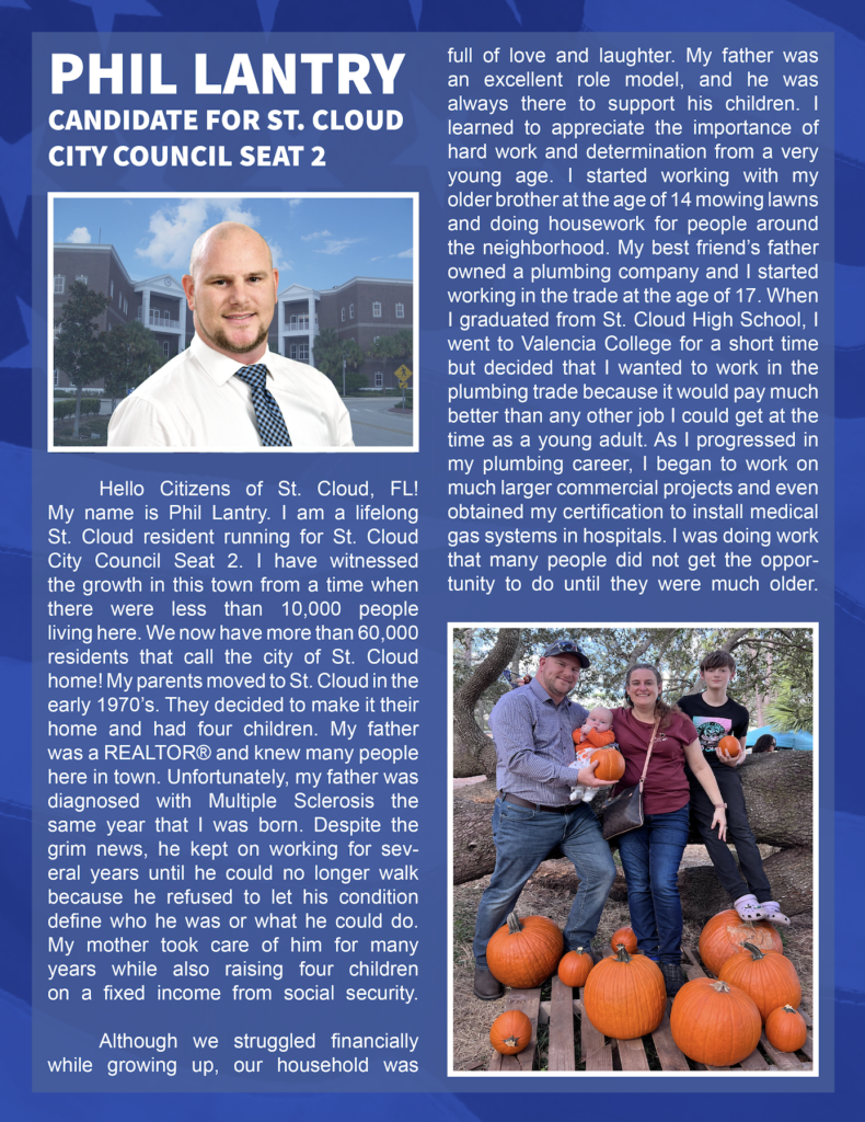 About Me – Elect Phil Lantry